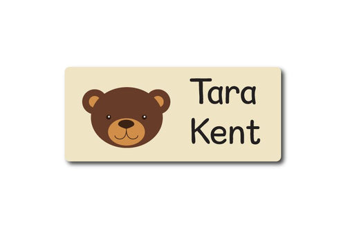 Bear Rectangle Name Label – DecoMatters