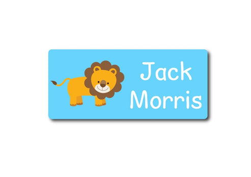 Lion Rectangle Name Label – DecoMatters