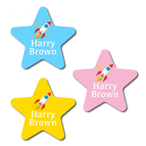 30 Star Rocket Name Labels – DecoMatters