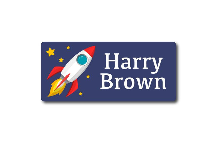 Rocket Rectangle Name Label – DecoMatters