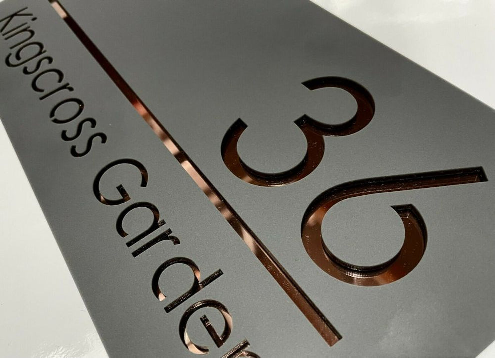 Laser Cut Door Sign Plaque - Rose Gold – DecoMatters